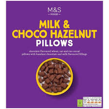 M&S Milk & Coco Hazelnut Pillow Cereal - 375g | Buy British Groceries ...