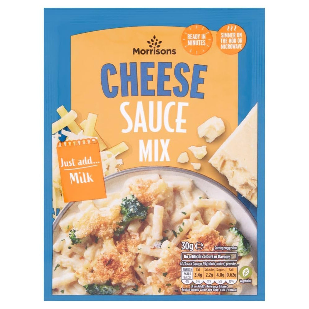 Morrisons Simmer Sauce Cheese Mix - 30g | Buy British Groceries in ...