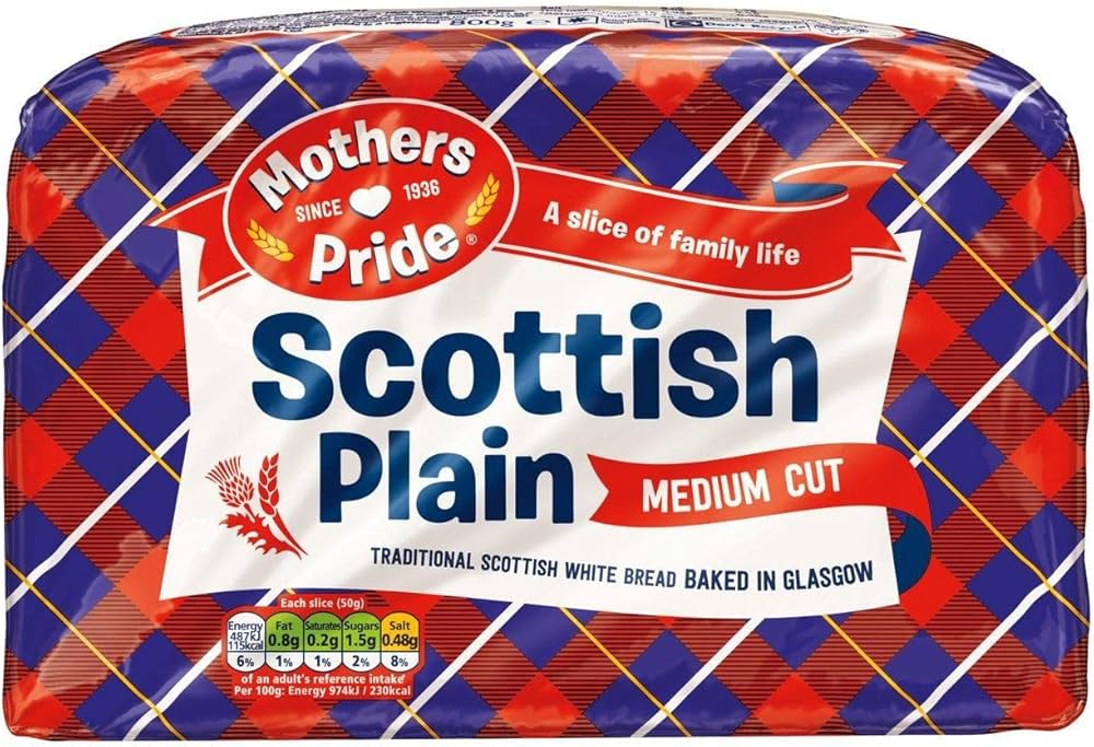 Mothers Pride Scottish Plain White Medium Sliced Bread - 800g | Buy ...