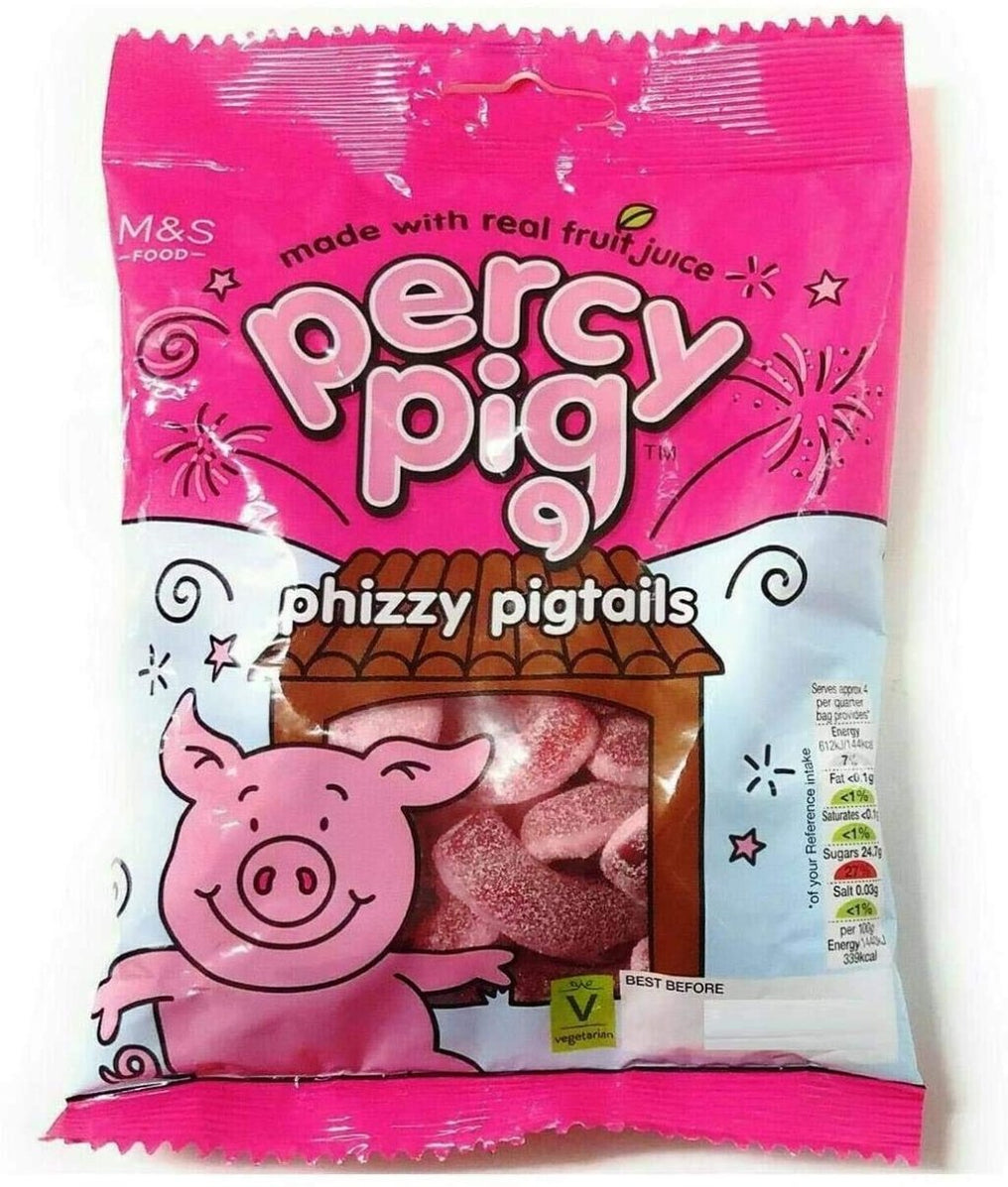 M&S Percy Pig Phizzy Pigtails - 170g | Buy British Groceries in Canada ...