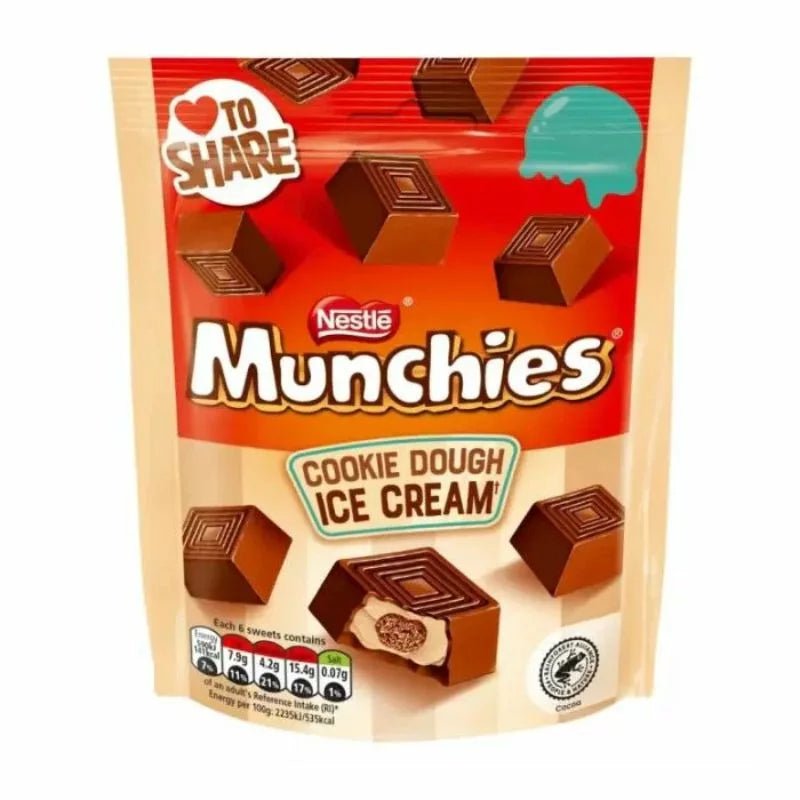 Nestle Munchies Cookie Dough Ice Cream Pouch - 97g | Buy British ...