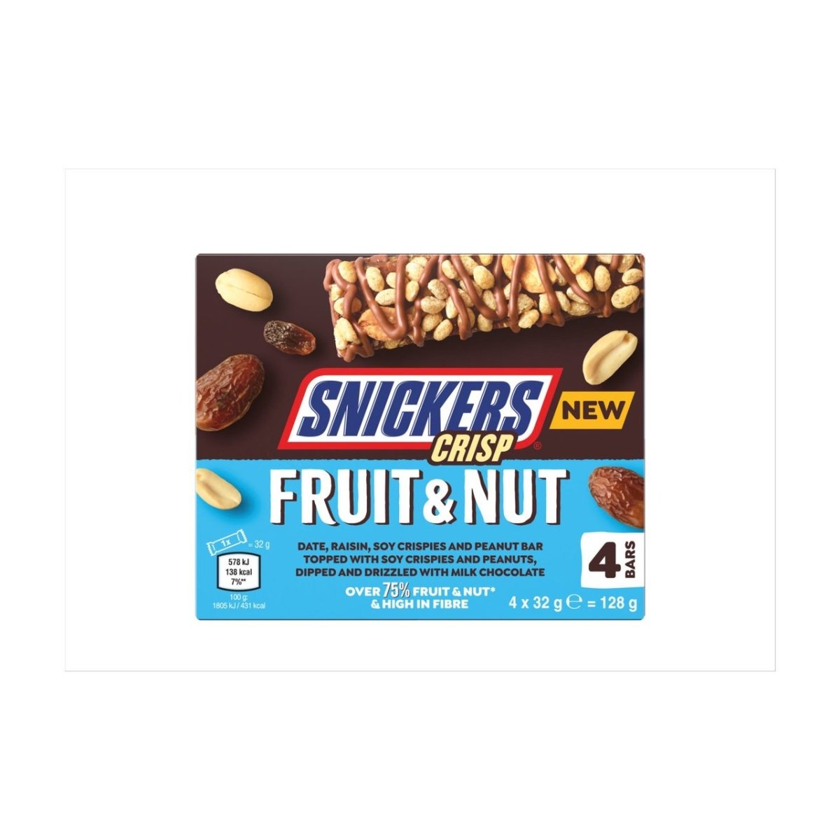 Snickers Crisp Fruit & Nut - 4 Pack | British Store Online — The Great ...