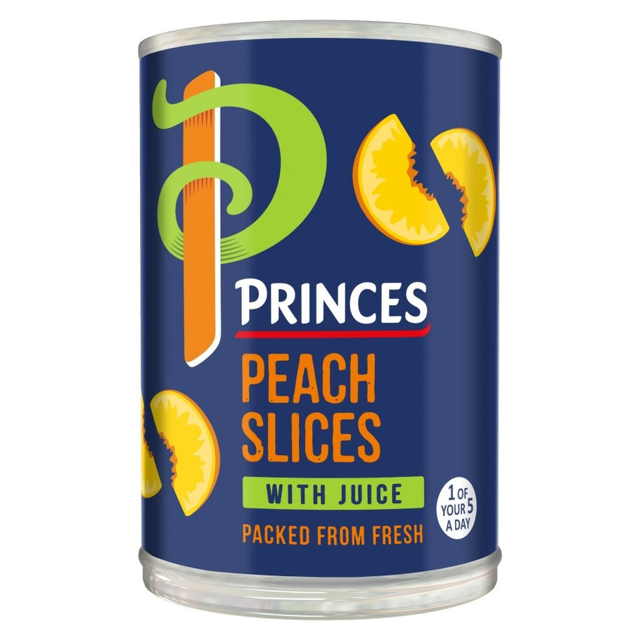 Princes Peach Slices in Light Syrup - 410g | British Store Online — The ...