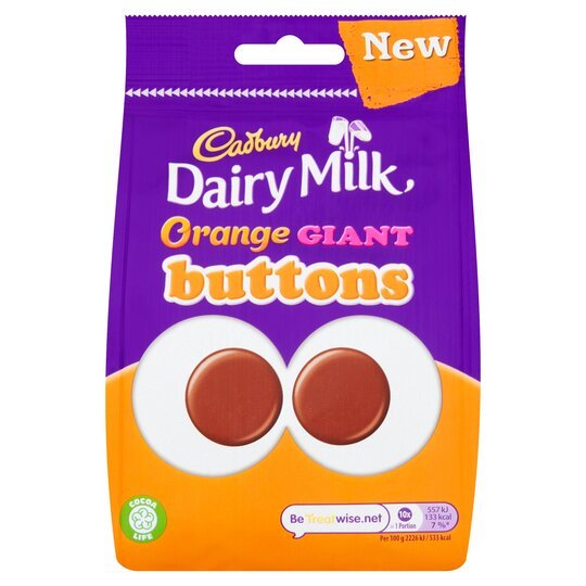 Cadbury Dairy Milk Orange Giant Buttons - 95G | British Store Online ...